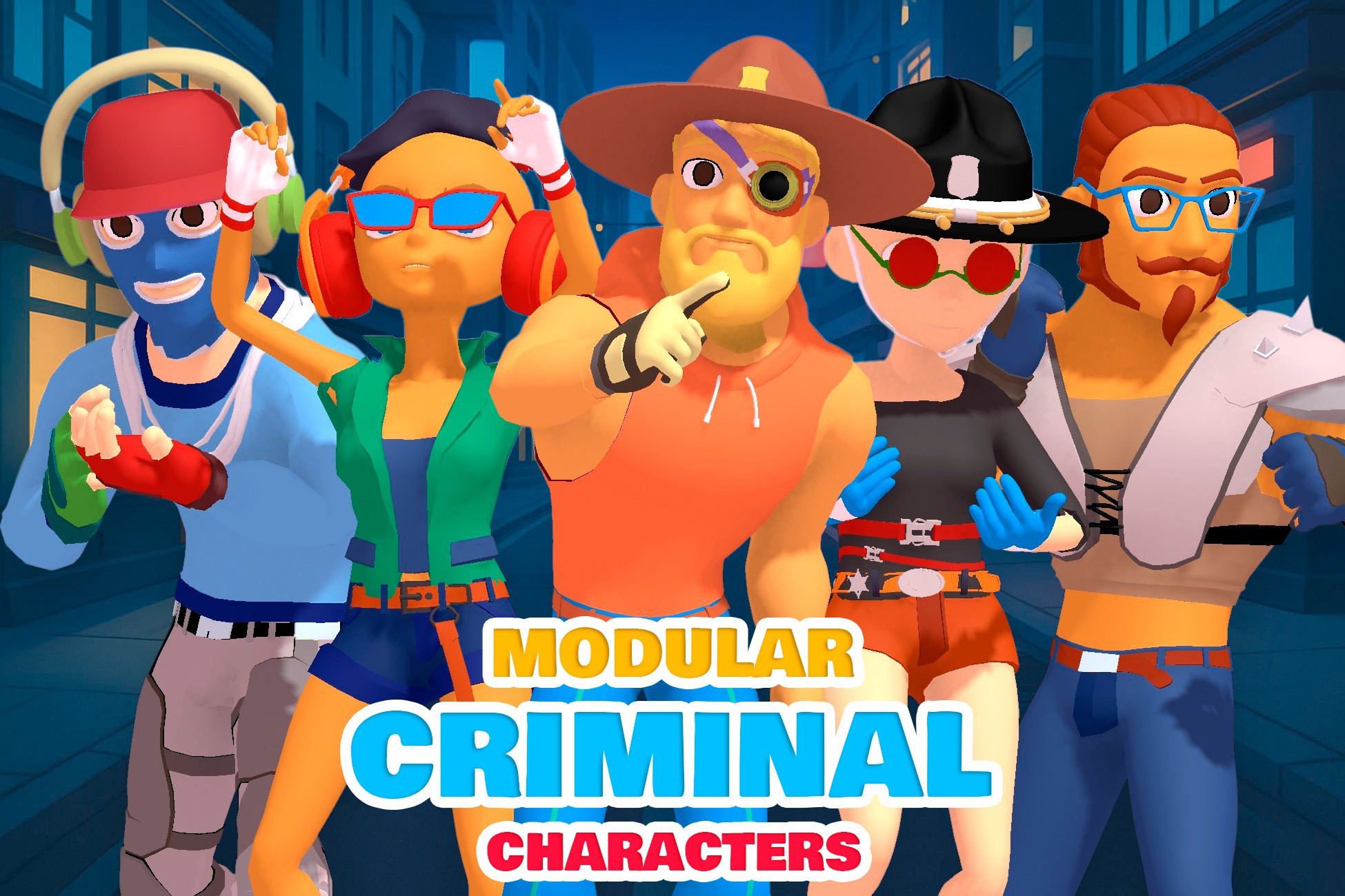 Stylized Criminal Characters | 3D Humanoids | Unity Asset Store