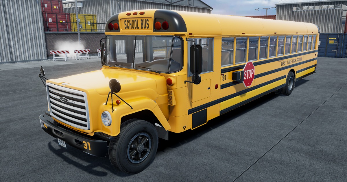 80s generic american school bus | 3D Vehicles | Unity Asset Store
