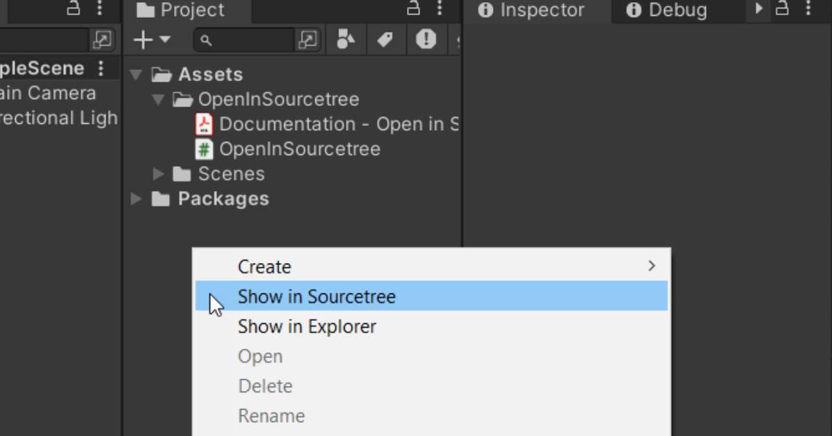 Open In Sourcetree Version Control Unity Asset Store 