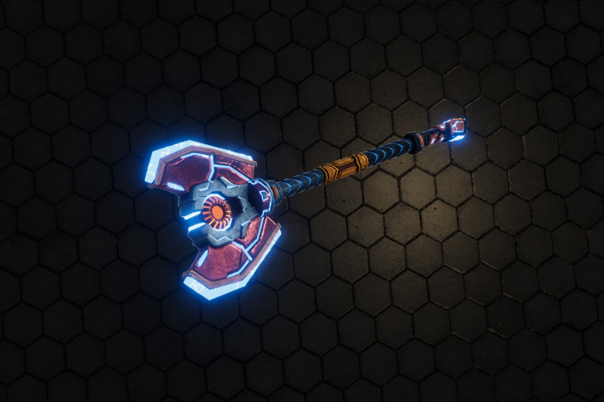 Stylized Sci-fi Axe with Effects | 3D Weapons | Unity Asset Store