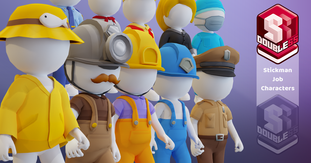 Job Stickmans Character Pack | 3D Characters | Unity Asset Store