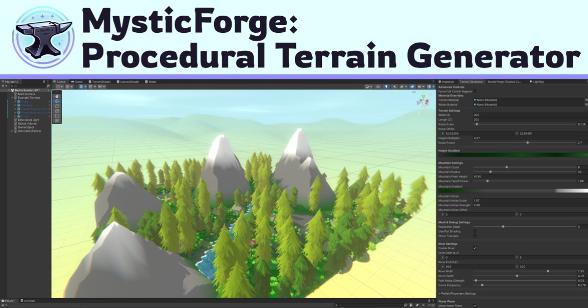Procedural Terrain Generator by MysticForge | 3D Environments | Unity Asset Store