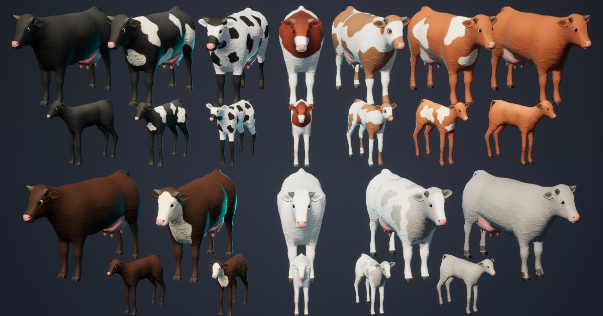 SI - Animated Cow and Calf | Characters | Unity Asset Store