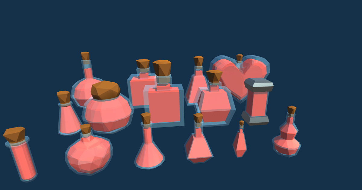 Low Poly Potions | 3D 食物 | Unity Asset Store