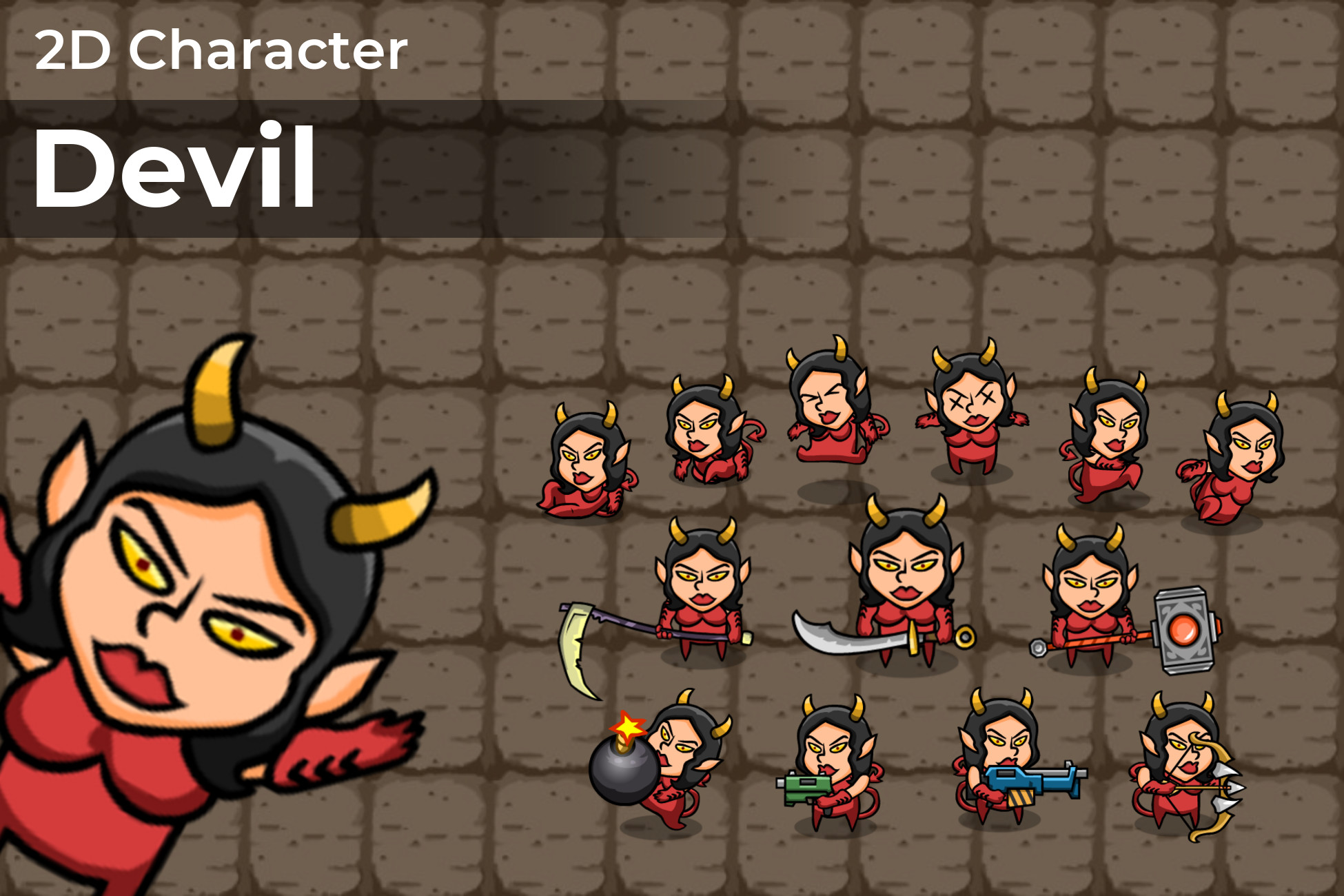 2D Character - Devil | 2D Characters | Unity Asset Store