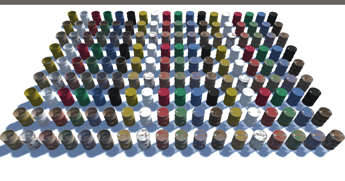 Huge Metal Barrel Collection | 3D Props | Unity Asset Store