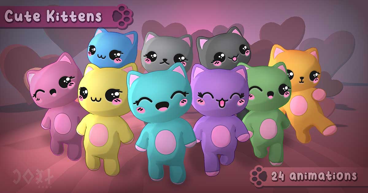 Cute Kittens | 3D Characters | Unity Asset Store