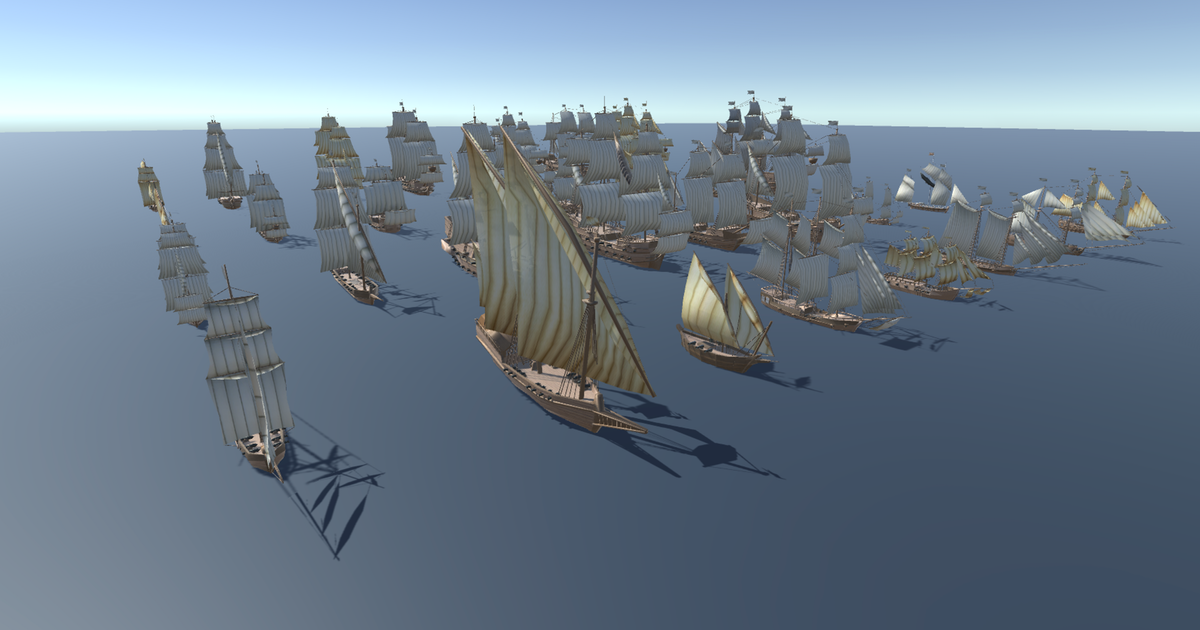 Medieval Ships Pack | 3D Sea | Unity Asset Store