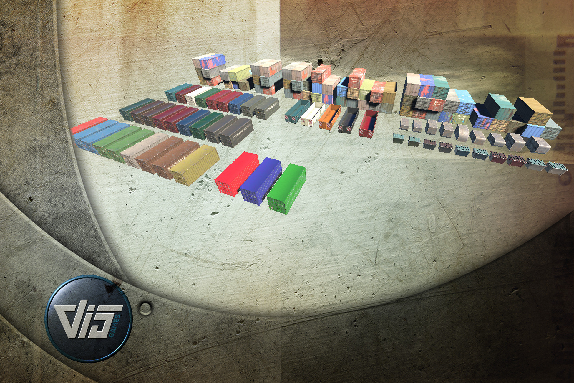 Container collection | 3D 工場用品 | Unity Asset Store