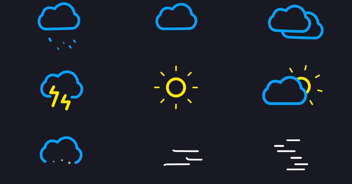 Weather Line Icons Pack (09.06.25) | 2D Textures & Materials | Unity ...