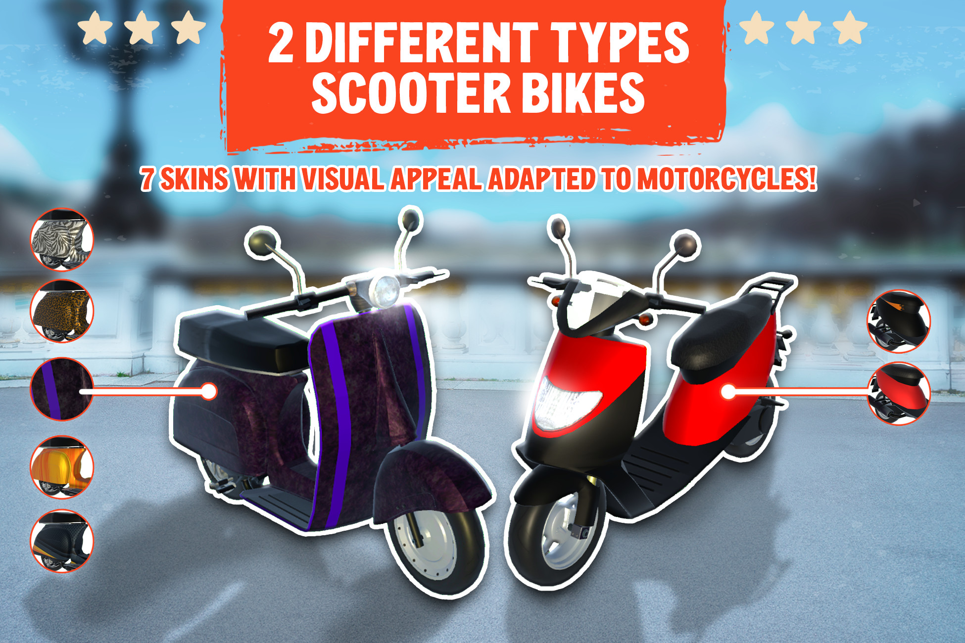 Motorcycle Pack: Scooter Bikes | 3D Land | Unity Asset Store
