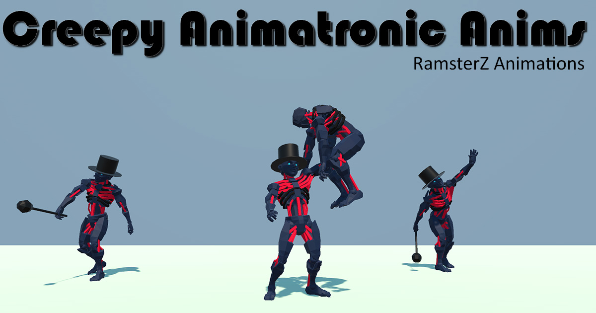 Creepy Animatronic Anims | 3D Animations | Unity Asset Store