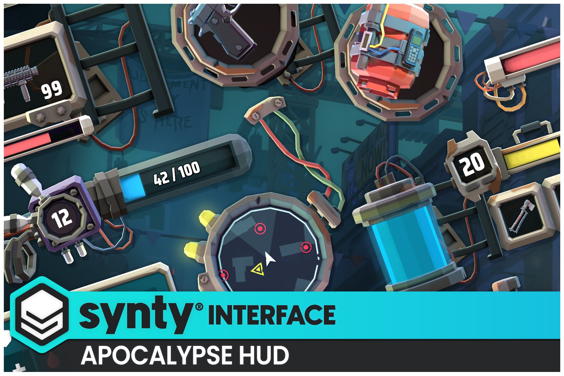 Apocalypse HUD - Synty INTERFACE - GUI | 2D GUI | Unity Asset Store