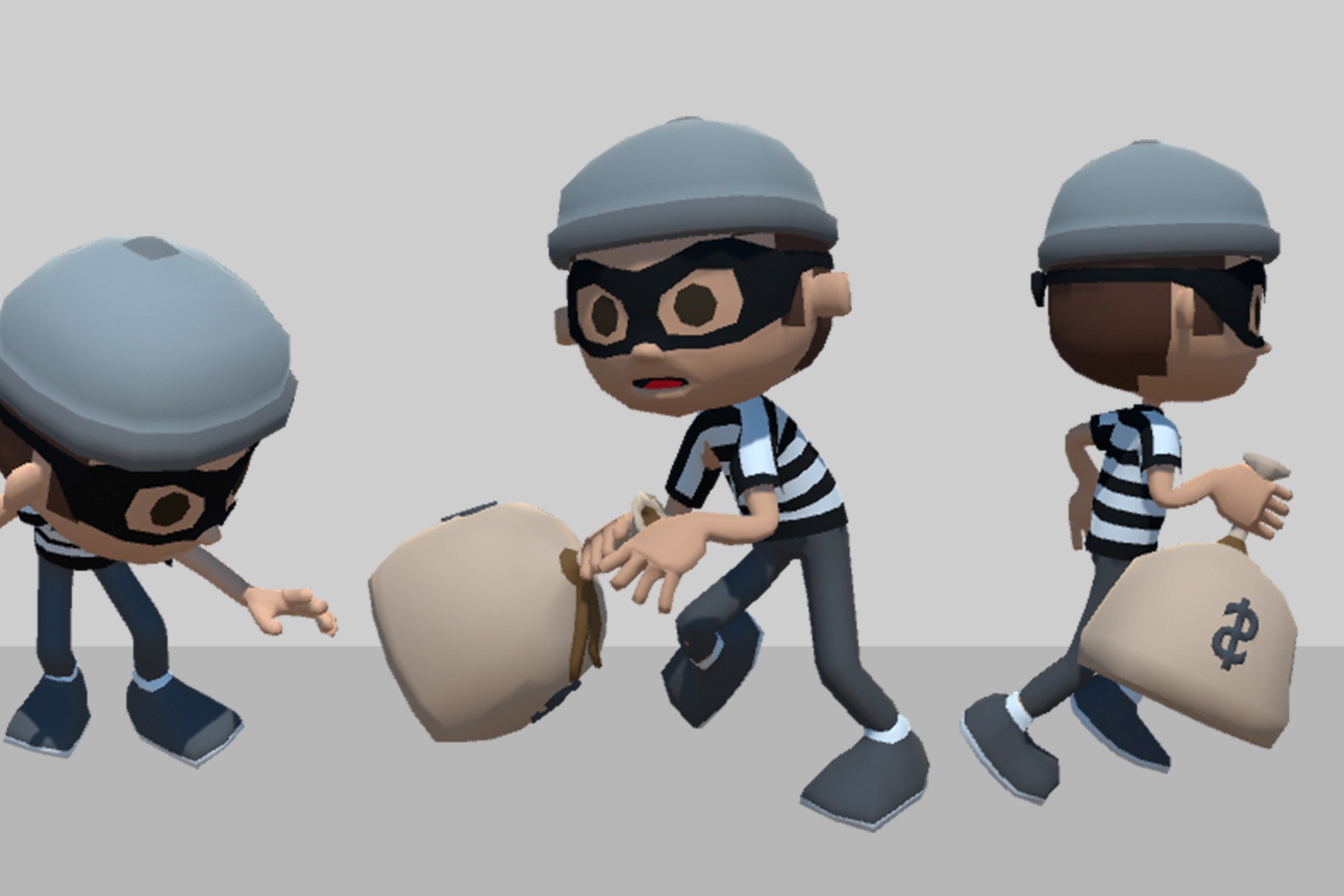 3D Character #013 - Thief Man - Animated - Low Poly - FBX | 3D 캐릭터 ...
