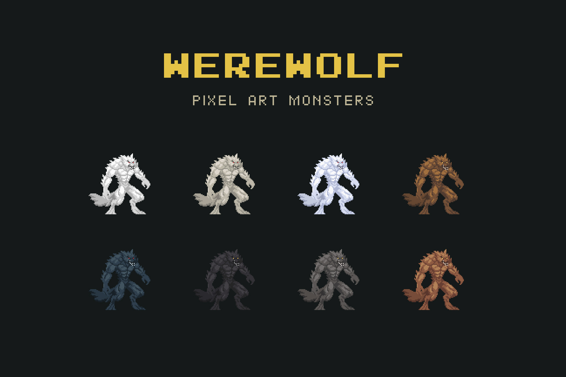Werewolf Pixel Art Character | 2D Characters | Unity Asset Store