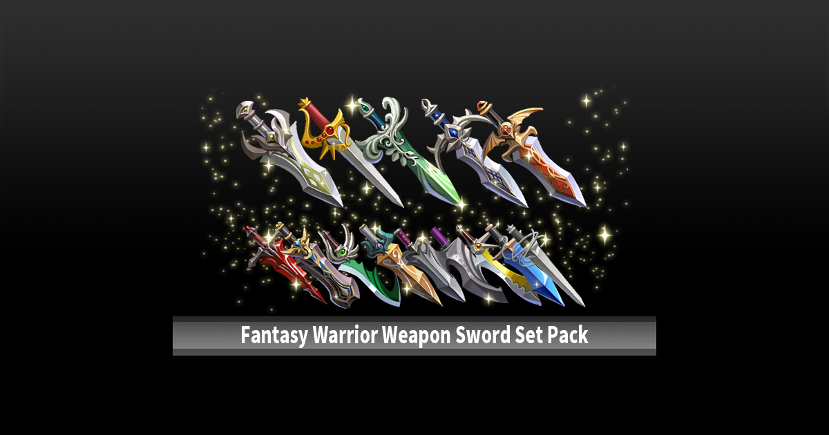 Fantasy Warrior Weapon Sword Set Pack | 2D Icons | Unity Asset Store