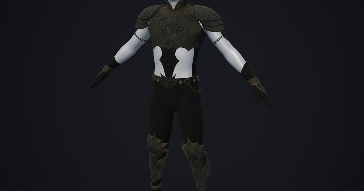 Dark Prince Outfit Male from Tafi | 3D Clothing | Unity Asset Store