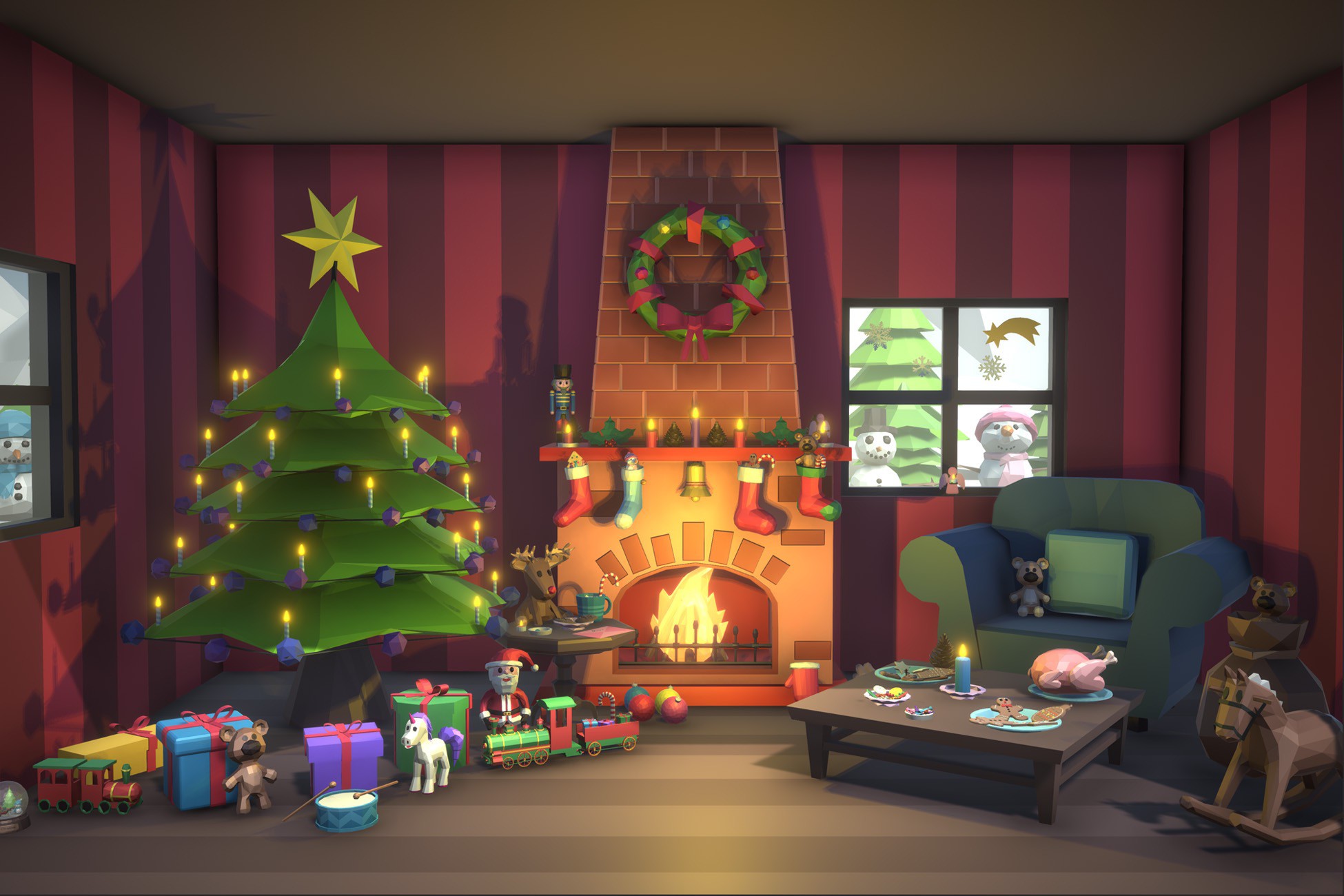 3D Low Poly Christmas | 3D Environments | Unity Asset Store