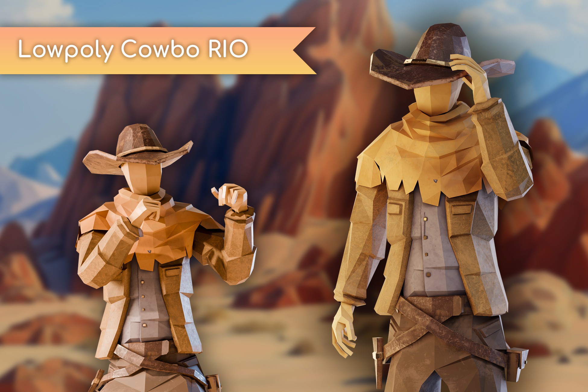 Lowpoly Cowboy RIO V1.1 | 3D Humanoids | Unity Asset Store