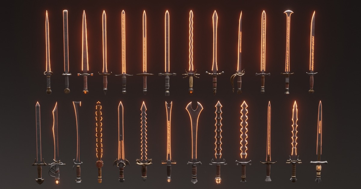 Modular one-handed swords v1.1 | 3D Weapons | Unity Asset Store