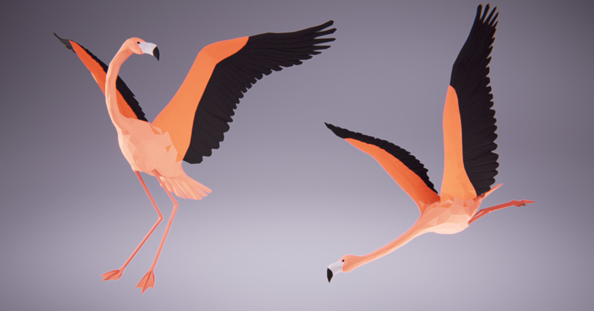 Low Poly Bird: Flamingo | Characters | Unity Asset Store