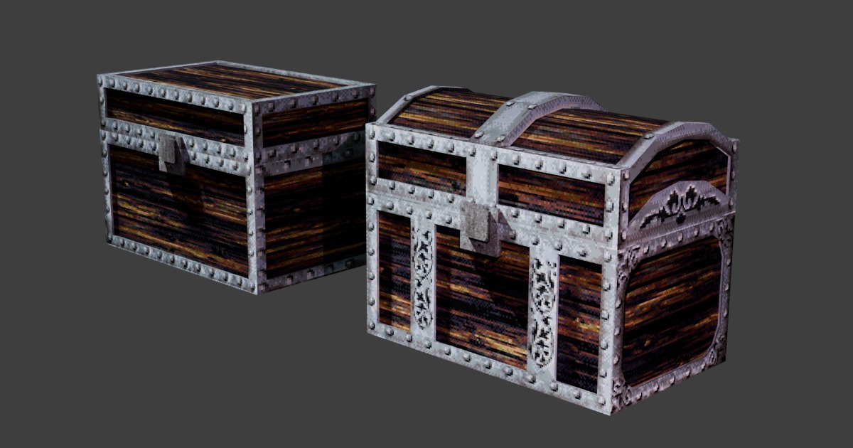 3D Low Poly Chests | 3D Interior | Unity Asset Store