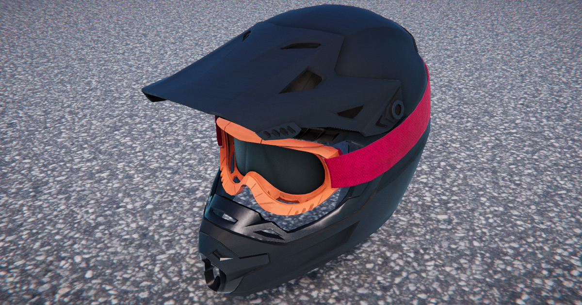 Motorcross Helmet | 3D Props | Unity Asset Store