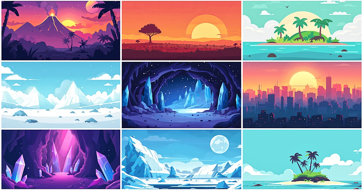 BACKGROUND - Vector Adventure 2 | 2D Environments | Unity Asset Store