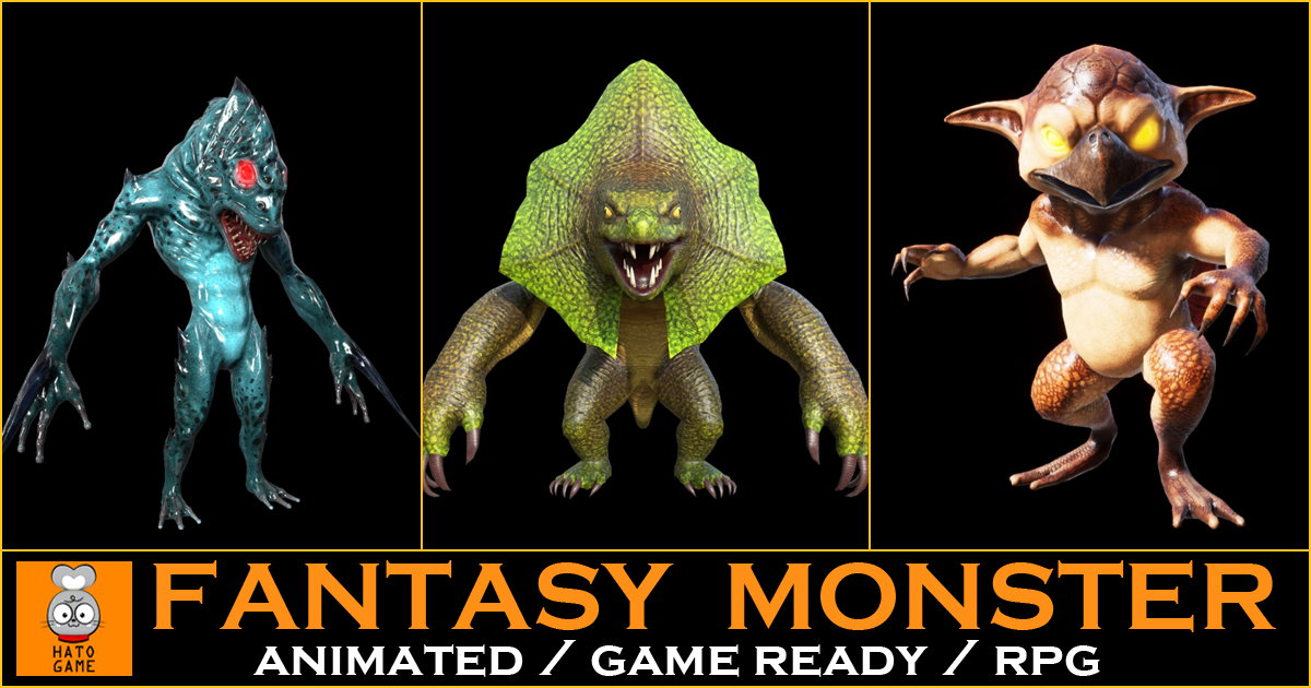 01_Monster Bundle 04 | 3D Characters | Unity Asset Store