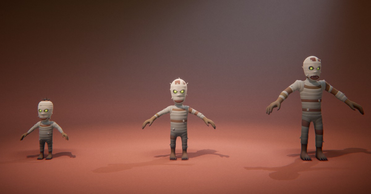 Mummy Family Pack - Characters + Animations | 3D Characters | Unity Asset Store