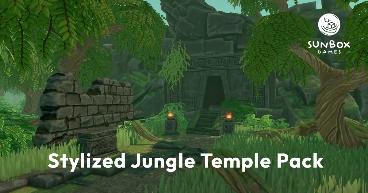 Stylized Jungle Temple Pack | 3D Fantasy | Unity Asset Store