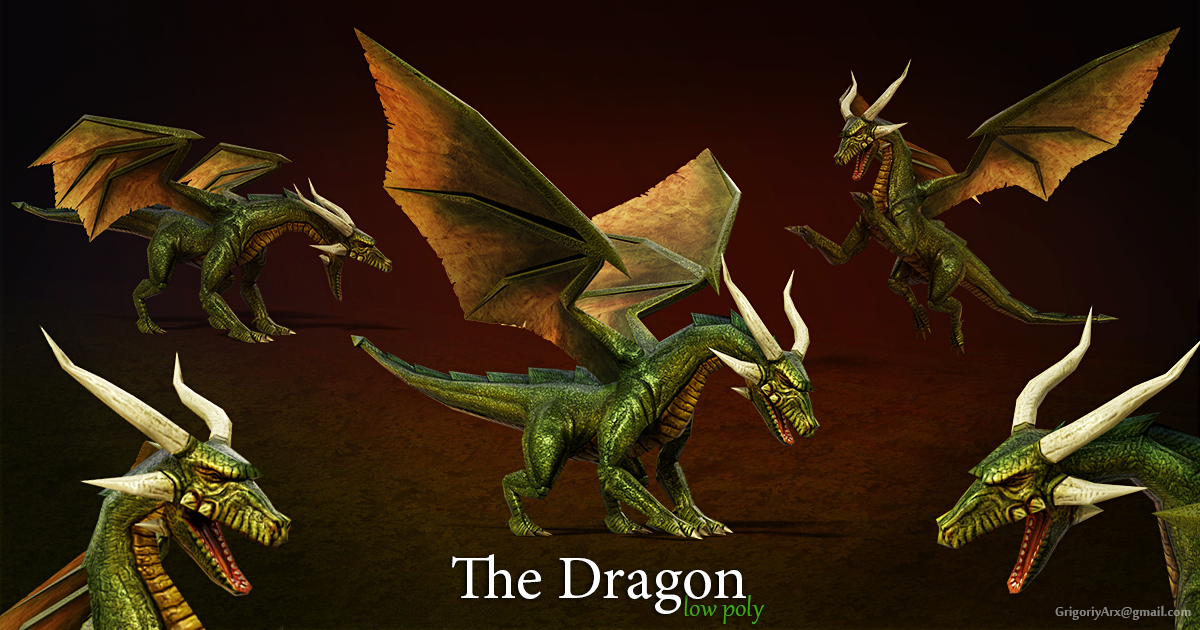Dragon LP | 3D Creatures | Unity Asset Store