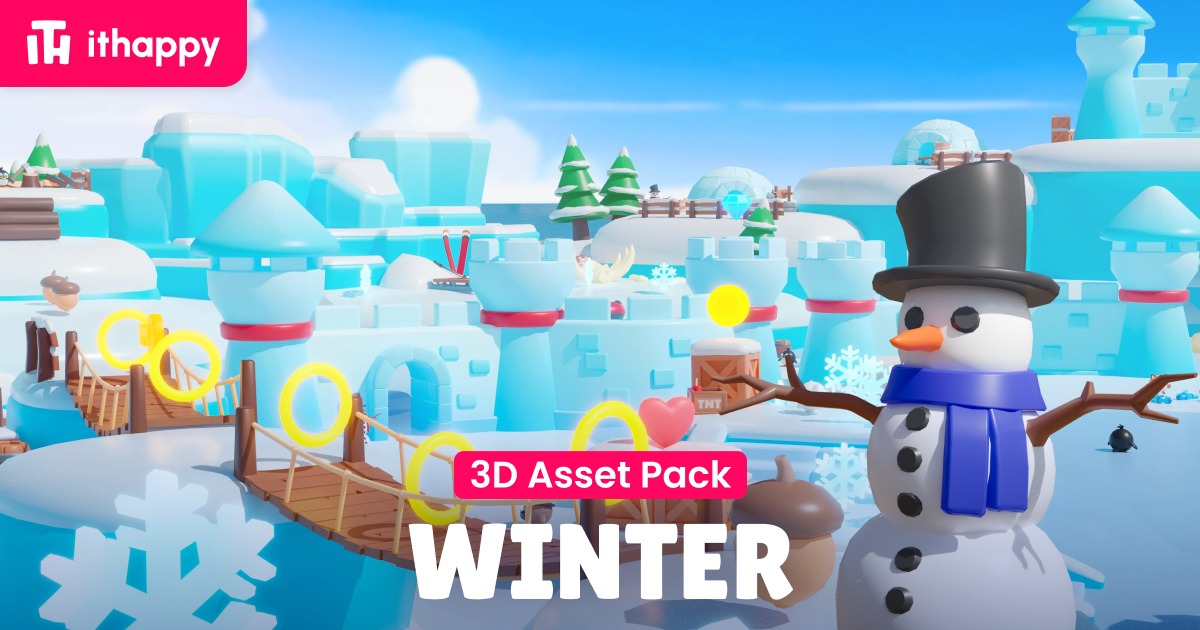 Location Winter - Low Poly 3D Models Pack | 3D Landscapes | Unity Asset ...