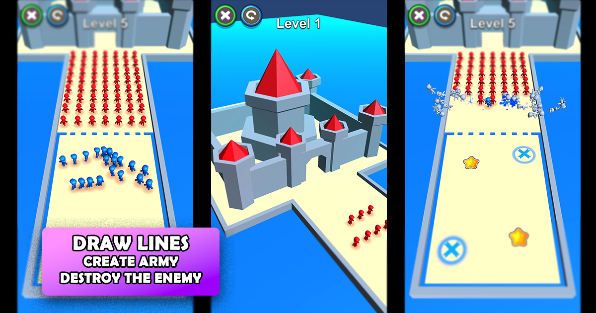 Connected Dots Army - HyperCasual Template | Packs | Unity Asset Store