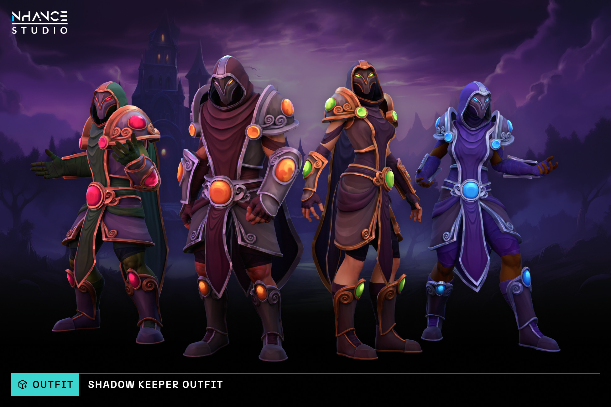 Stylized Shadow Keeper Armor Outfit | 3D 휴머노이드 | Unity Asset Store