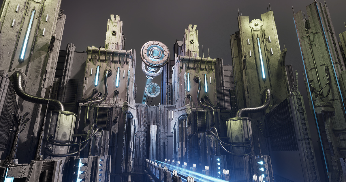 Alien architecture I | 3D Sci-Fi | Unity Asset Store