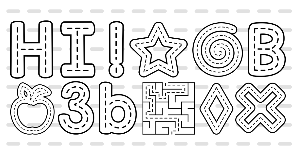 Tracing Bundle (Assets For Children´s Games) | 2D Characters | Unity ...