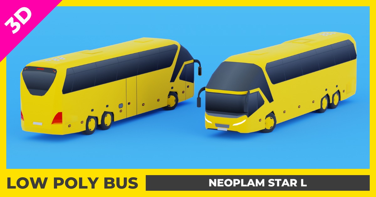 Low Poly Bus - Neoplam Star L | 3D Land | Unity Asset Store