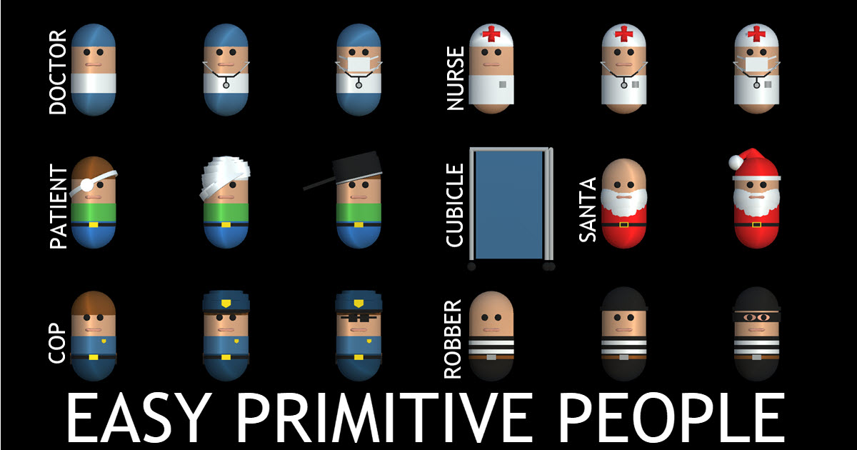 Easy Primitive People | 3D Characters | Unity Asset Store