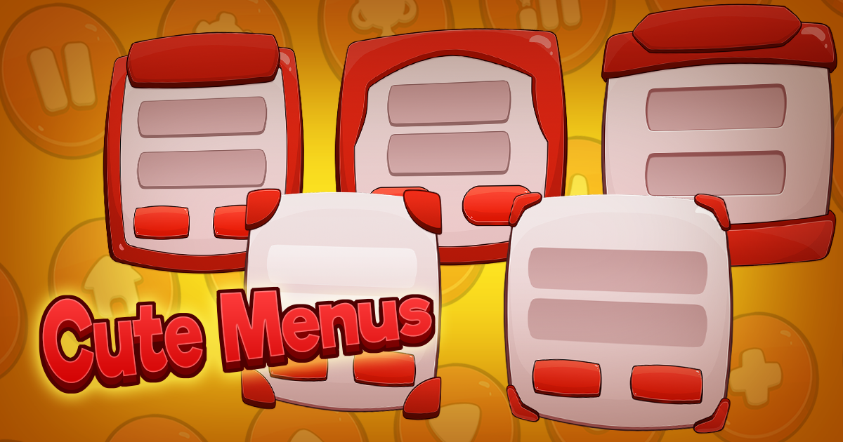 Cute Menu GUI Kit | 2D Icons | Unity Asset Store