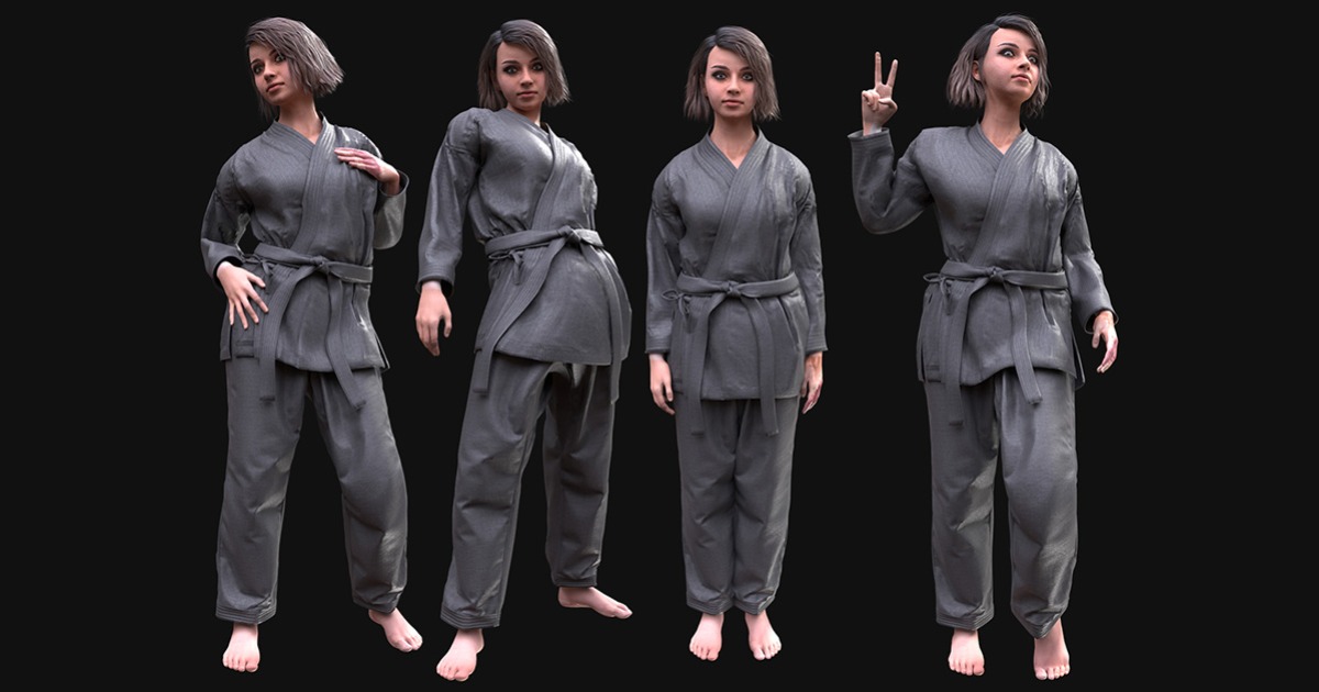 Woman in Martial Uniform 1 - Rigged | 3D Characters | Unity Asset Store