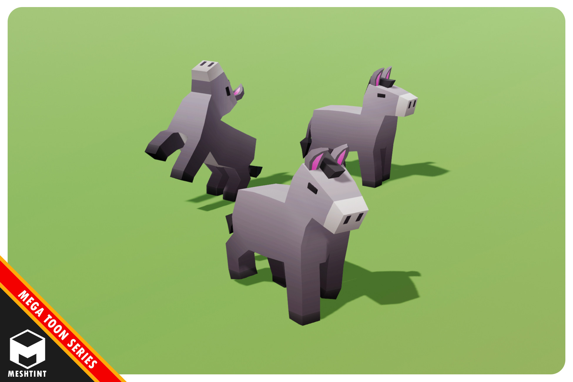 Donkey Mega Toon Series | 3D 動物 | Unity Asset Store