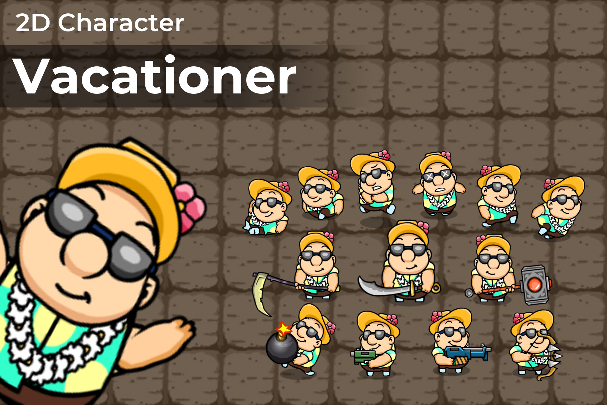 2D Character - Vacationer | 2D Characters | Unity Asset Store
