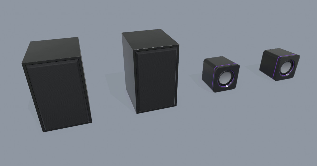 Computer Speakers 02 | 3D Electronics | Unity Asset Store