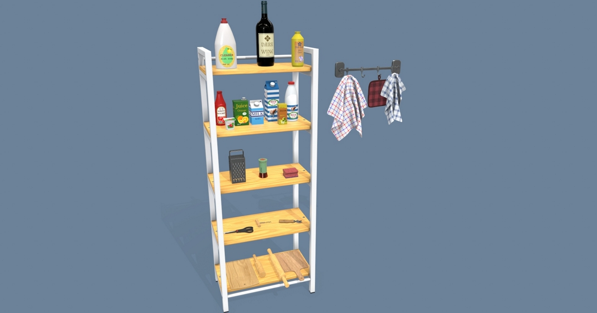 Kitchen Accessories PBR | 3D Interior | Unity Asset Store