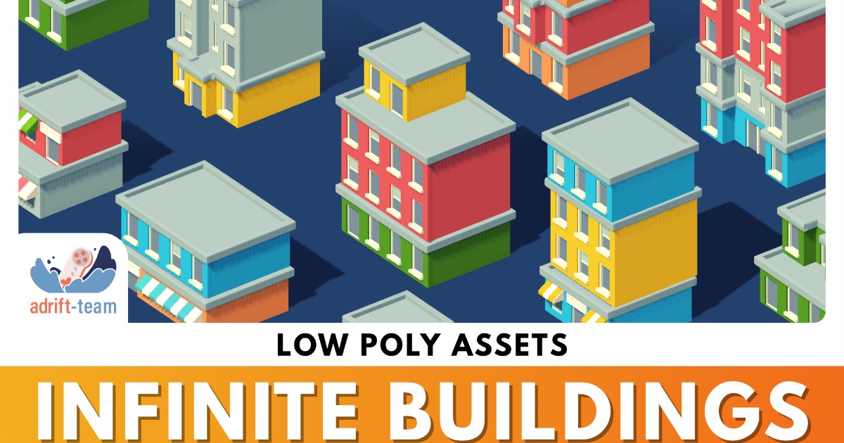 Infinite Buildings - Low Poly Assets | 3D Urban | Unity Asset Store