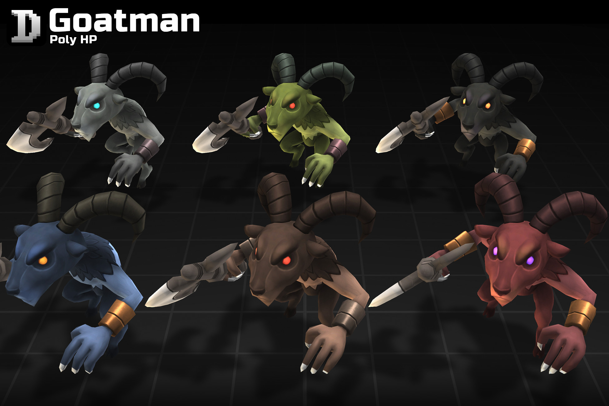 Poly HP - Goatman | 3D Creatures | Unity Asset Store
