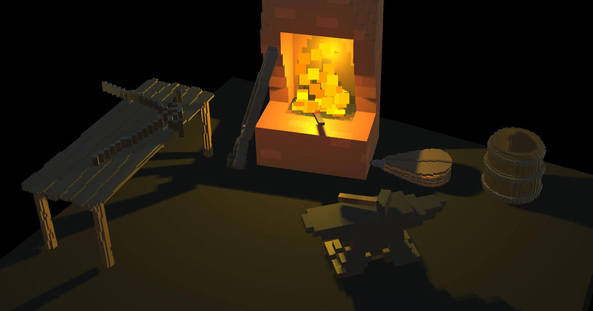 Medieval Voxels - Blacksmith Demo | 3D Props | Unity Asset Store