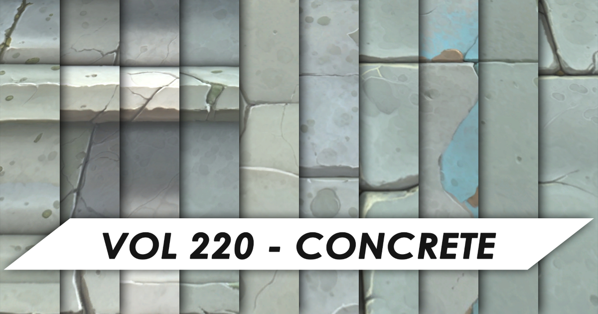 Stylized Textures - Vol 220 - Concrete | 2D Textures & Materials ...