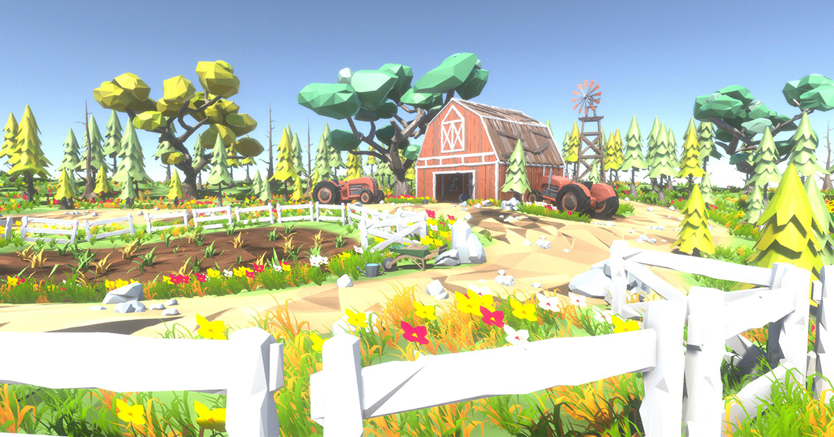 Low Poly Barn | 3D Landscapes | Unity Asset Store